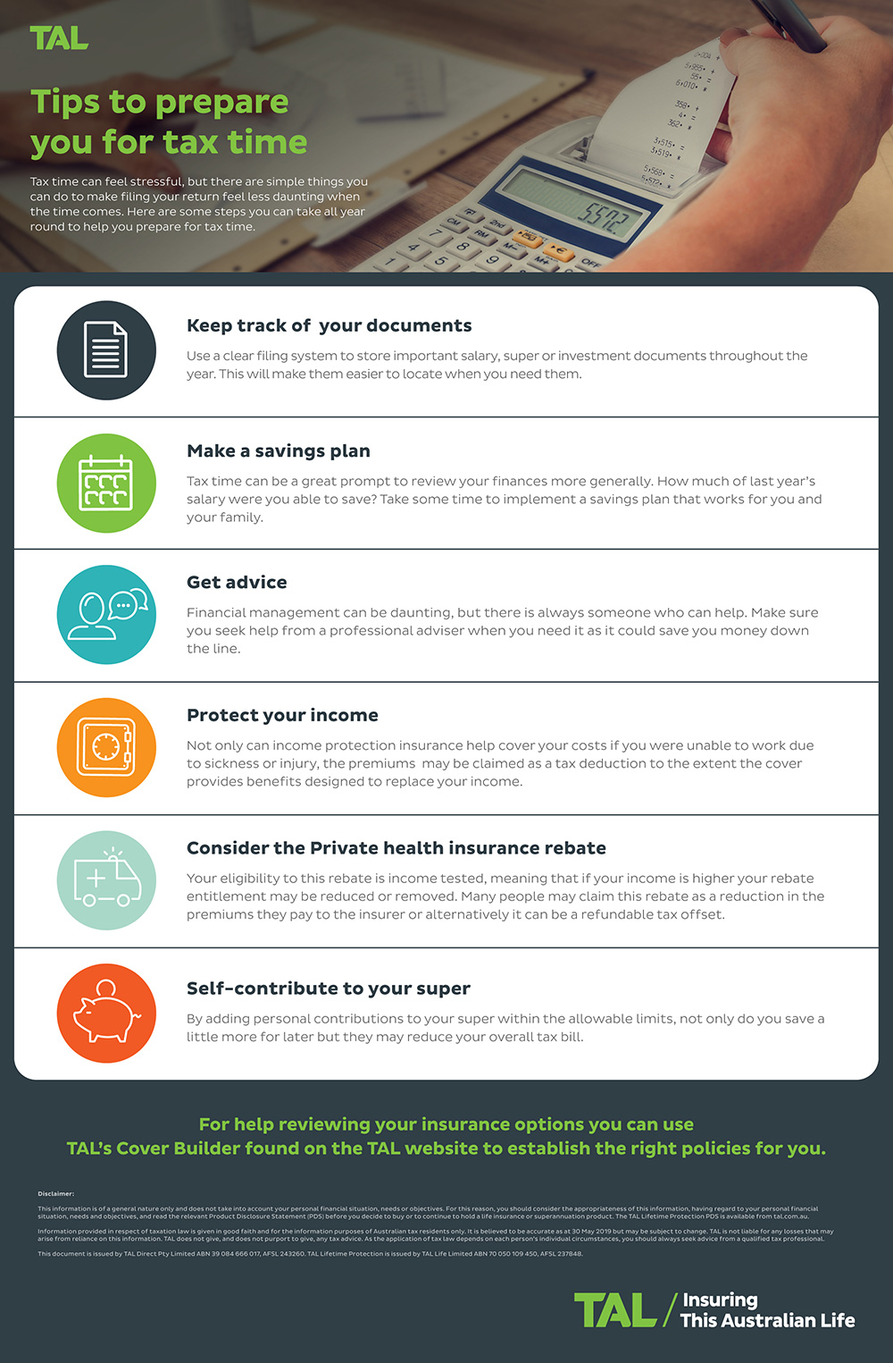 Tips to prepare you for tax time | TAL